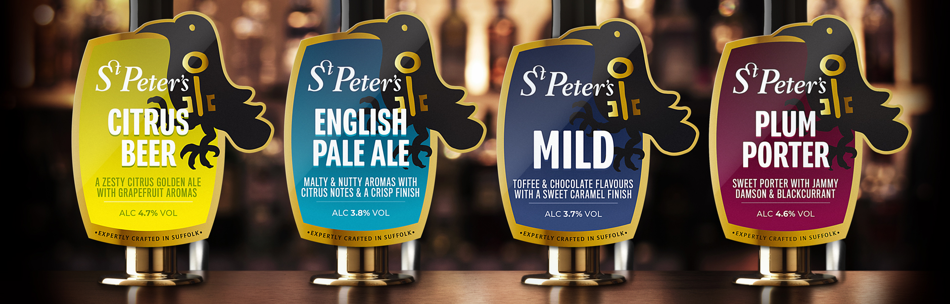 St Peter's Brewery branding and pump clip designs - The Finishing Post