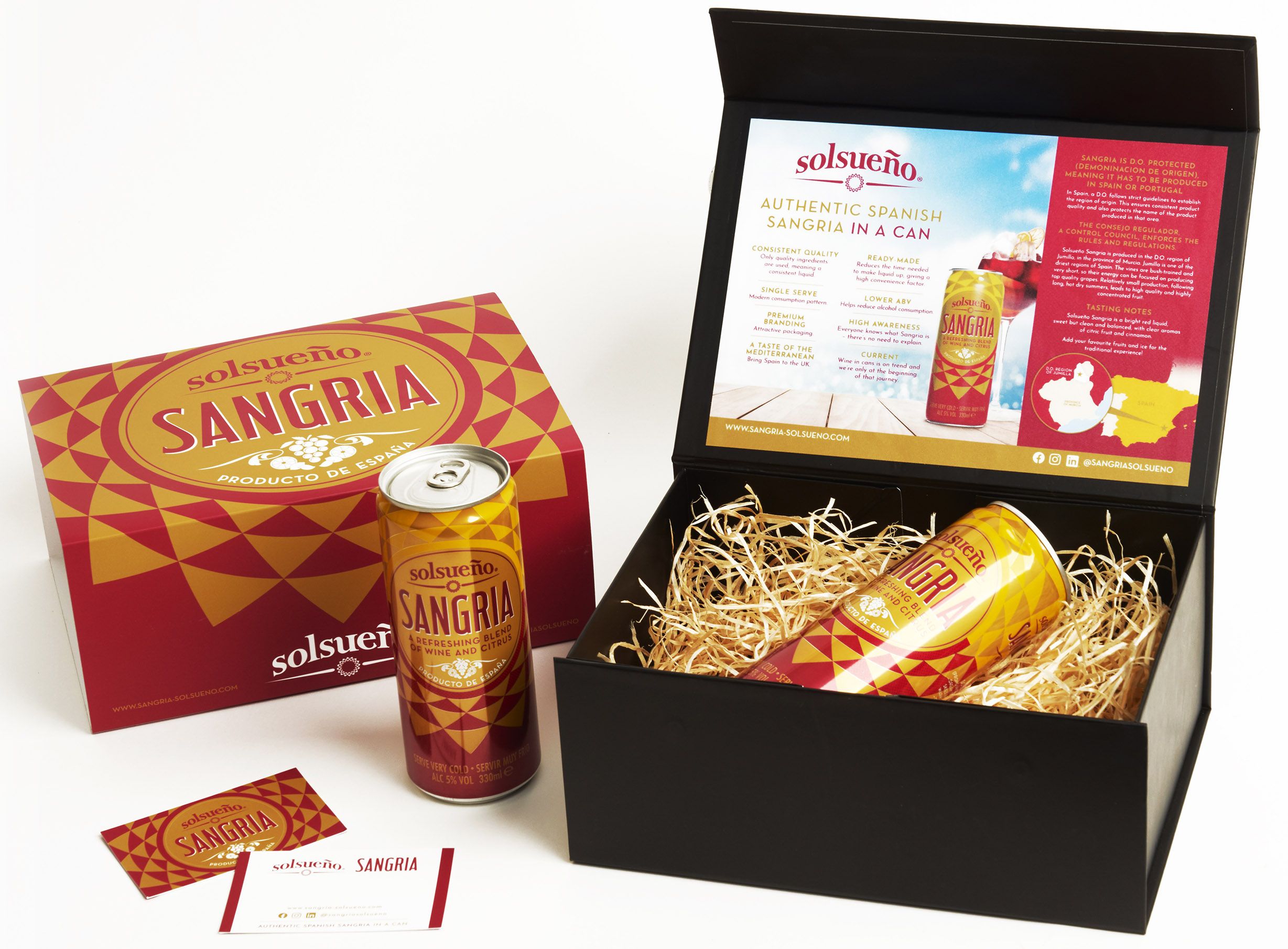 VIP launch packaging design for Solsueño Sangria - The Finishing Post