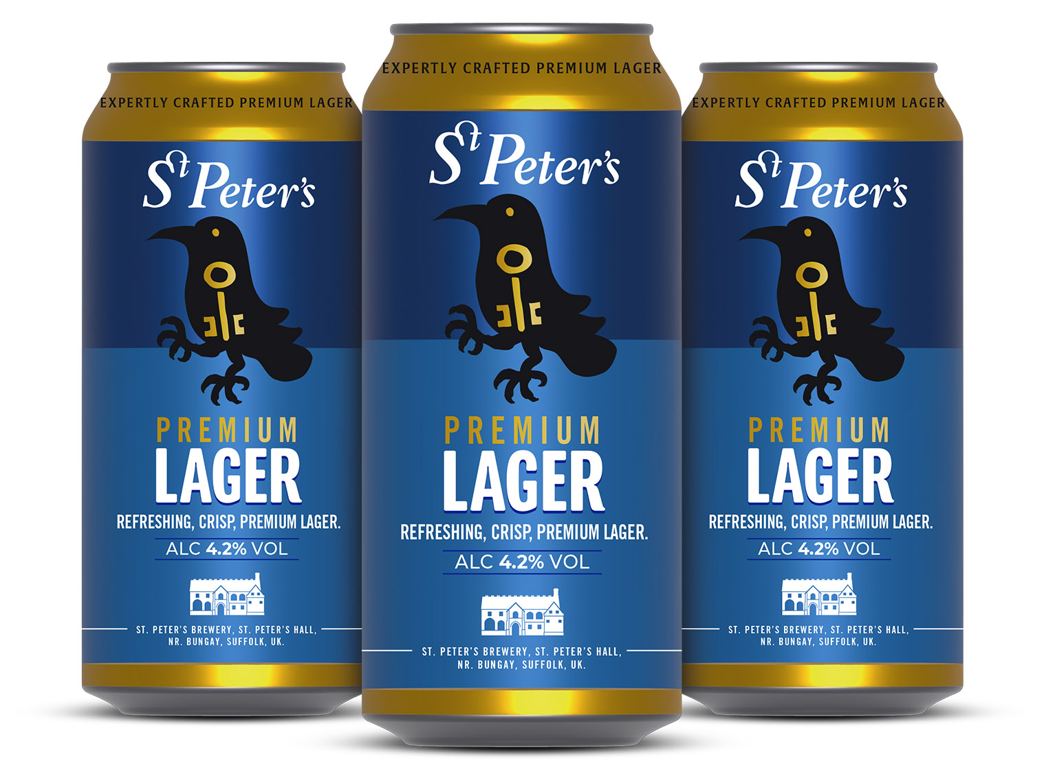 St Peter’s Brewery Lager Cans packaging design | The Finishing Post